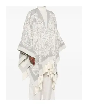 Etro Paisley-pattern Fringed Poncho