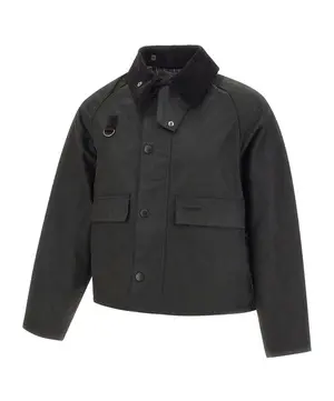 Barbour Spey Slim Waxed Jacket - Black