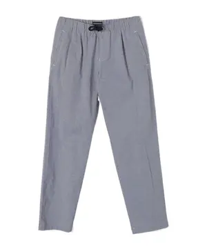 Emporio Armani Houndstooth Cotton-blend Trousers - Gray