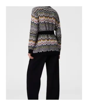 Missoni Chevron-pattern Belted Cardigan