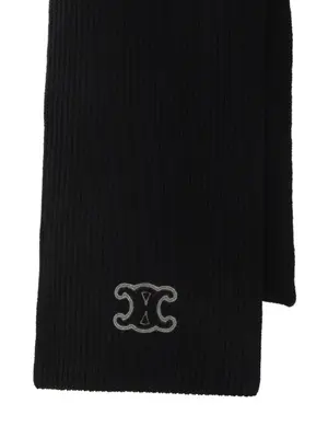 Celine Triomphe Scarf In Wool