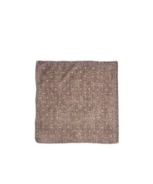 Brunello Cucinelli Geometric-printed Finished Edge Pocket Square