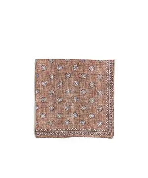 Brunello Cucinelli Geometric-printed Finished Edge Pocket Square