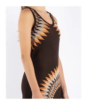 Rabanne Graphic Sleeveless Maxi Dress - Multicolor