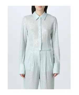 ROTATE BY BIRGER CHRISTENSEN Sequin-trimmed Button-down Shirt - No