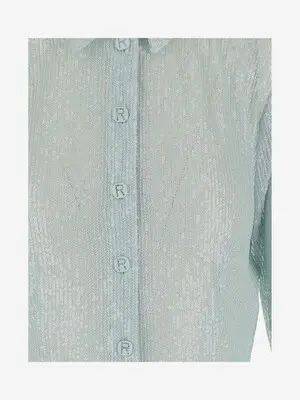 ROTATE BY BIRGER CHRISTENSEN Sequin-trimmed Button-down Shirt - No