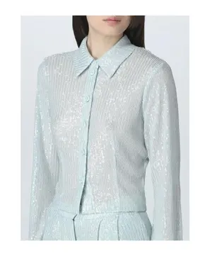 ROTATE BY BIRGER CHRISTENSEN Sequin-trimmed Button-down Shirt - No