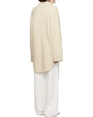 TOTEME Attached-scarf Ribbed-knit Sweater