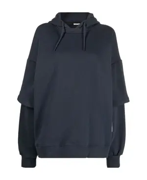ROTATE BY BIRGER CHRISTENSEN Laminated Hooded Sweaters - Black