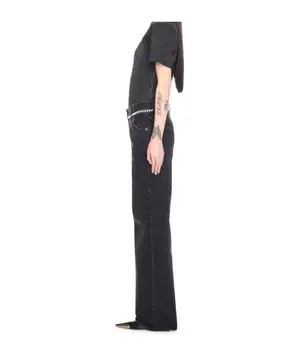 Off-White Belted Wide Jeans