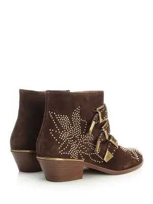 Chloé Susan Stud Detailed Buckled Boots