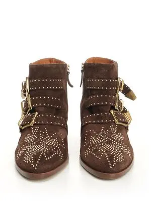 Chloé Susan Stud Detailed Buckled Boots