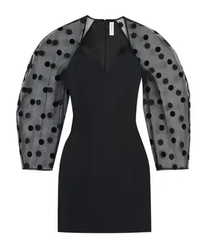 Nina Ricci Balloon Sleeve Dress - Black