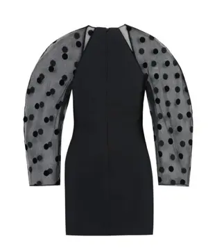 Nina Ricci Balloon Sleeve Polka Dot Dress