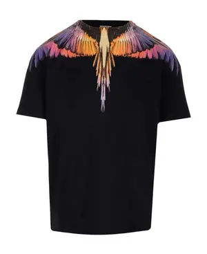 MARCELO BURLON COUNTY OF MILAN Graphic-print Organic Cotton T-shirt - Black