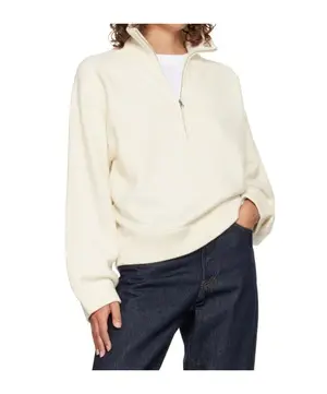 Loulou De Saison Dries Zipped Jumper - Ivory