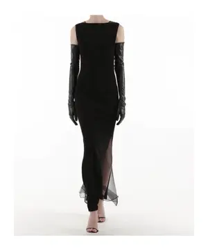 Helmut Lang Sheer-panelled Sleeveless Maxi Dress