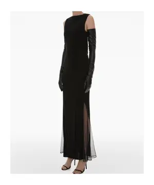Helmut Lang Sheer-panelled Sleeveless Maxi Dress