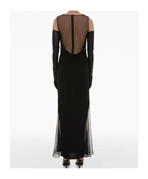 Helmut Lang Sheer-panelled Sleeveless Maxi Dress