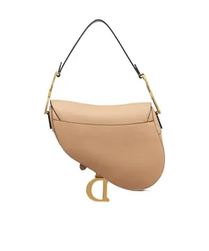 Dior Saddle Bag With Strap - Biscuit