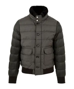 MOORER High Neck Padded Down Jacket - Black
