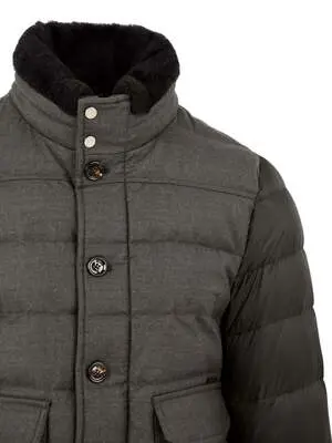 MOORER High Neck Padded Down Jacket