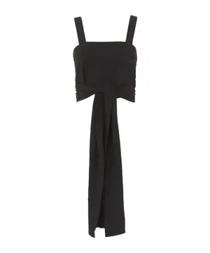 Chloé Crepe De Chine Cropped Top - Black