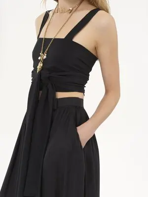 Chloé Crepe De Chine Cropped Top