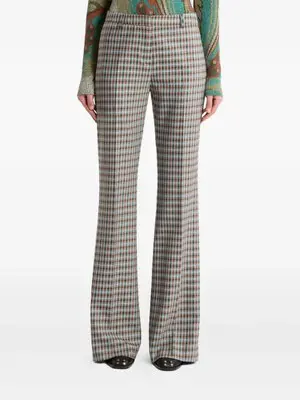 Etro Wool-blend Gingham Trousers