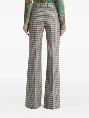 Etro Wool-blend Gingham Trousers