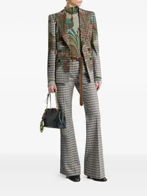 Etro Wool-blend Gingham Trousers