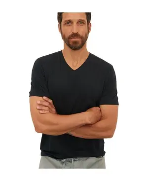 Vince V-collar T-shirt - Black