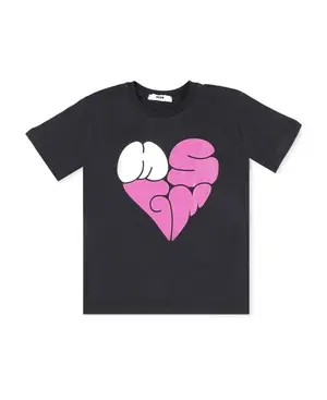 MSGM Embroidered-logo Cotton T-shirt - Black