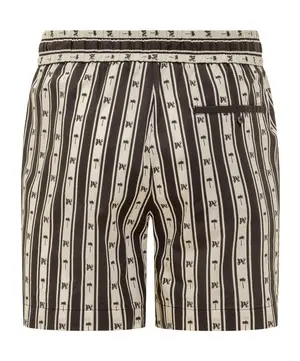 Palm Angels Monogram Printed Drawstring Shorts