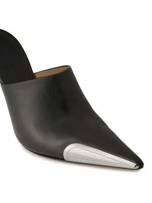 Off-White Pointed Toe Slip-on Mules