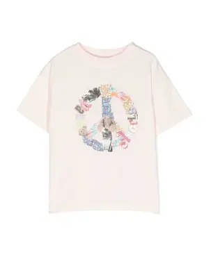 Palm Angels Peace Cotton T-shirt - White