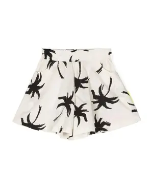 BARROW Patterned Elasticated Shorts - White