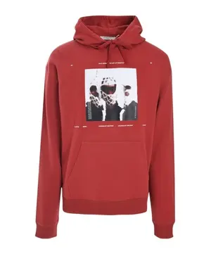 IH NOM UH NIT Graphic-print Cotton Hoodie - Red