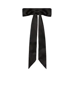 Dolce & Gabbana Dolce Gabbana Bow Satin Tie Belt - Black
