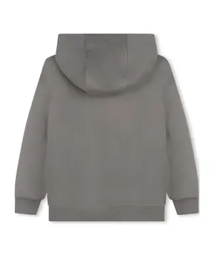 Dkny Logo Embroidered Full Zip Hoodie