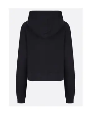 Palm Angels Sprayed Bear Logo Cropped Hoodie