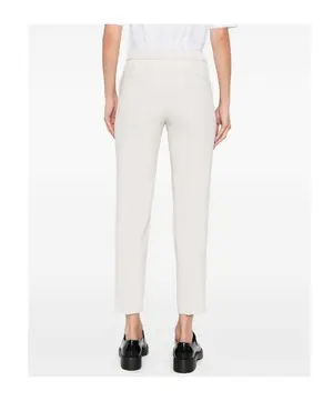Peserico Elastic Waistband Trousers With Side Stripe Detail - White
