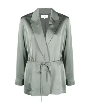 Vince V-neck Double-breasted Blazer - Gray