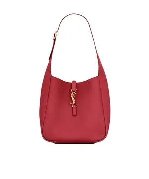 Saint Laurent Le 5 À 7 Logo Plaque Shoulder Bag - Red