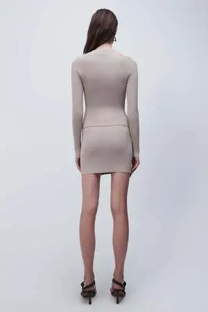 Simkhai Asymmetrical Cut-out Mockneck Top