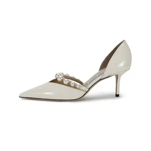 JIMMY CHOO Aurelie 65 Pearl Embellished Pointed High Heels
