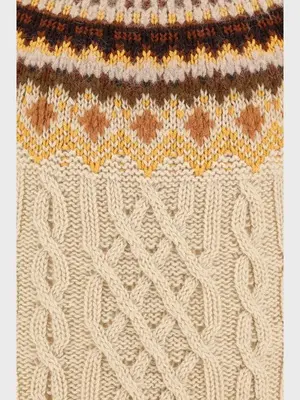 Moncler Fair Isle Cable Knit Jumper