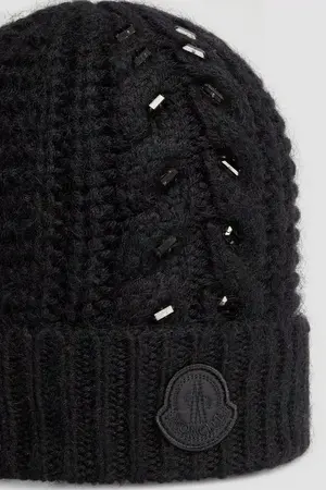 Moncler Logo Patch Knit Beanie
