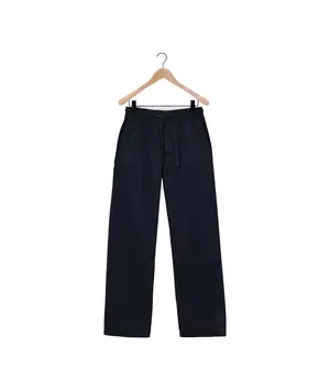 LEMAIRE Drawstring Straight-leg Pants - Gray-black