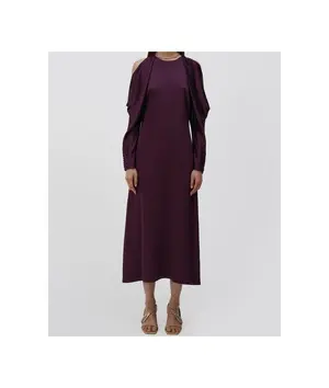Simkhai Lovisa Cold-shoulder Midi Dress